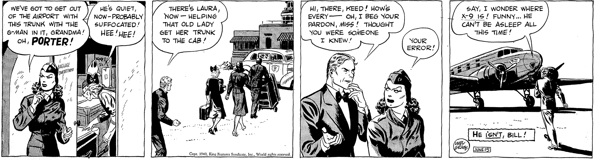 Secret Agent X-9 Comic Strip 1940-06-15 | Comics Kingdom