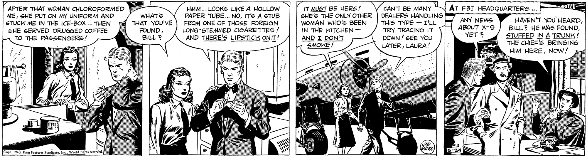 Secret Agent X-9 Comic Strip 1940-06-24 | Comics Kingdom