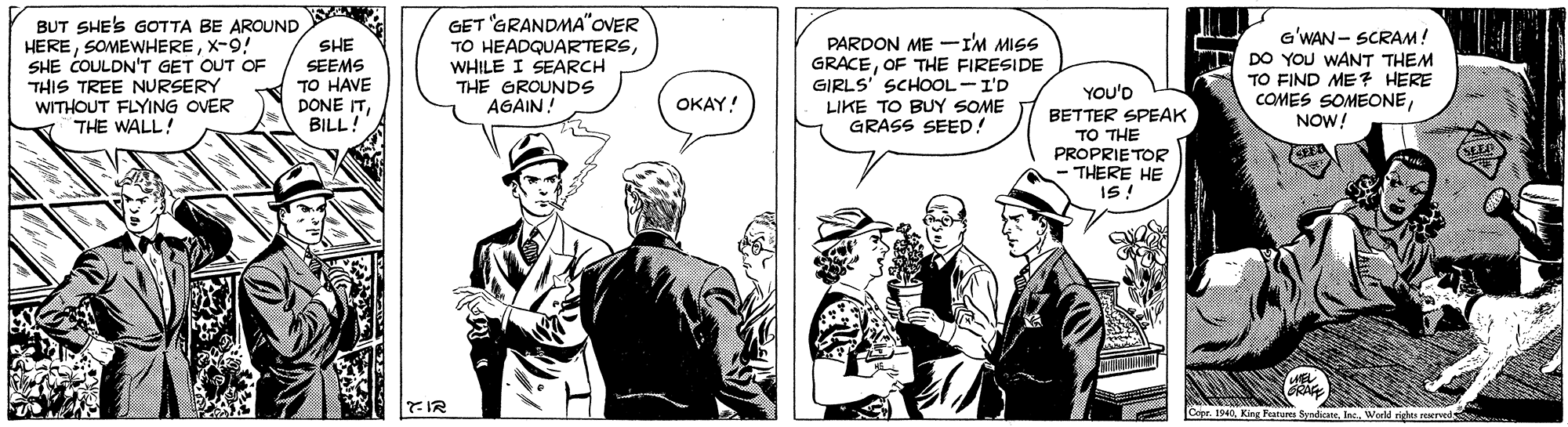 Secret Agent X-9 Comic Strip 1940-07-12 | Comics Kingdom