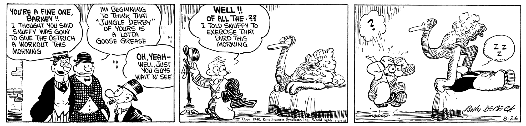 Barney Google And Snuffy Smith Comic Strip 1940-08-26 | Comics Kingdom