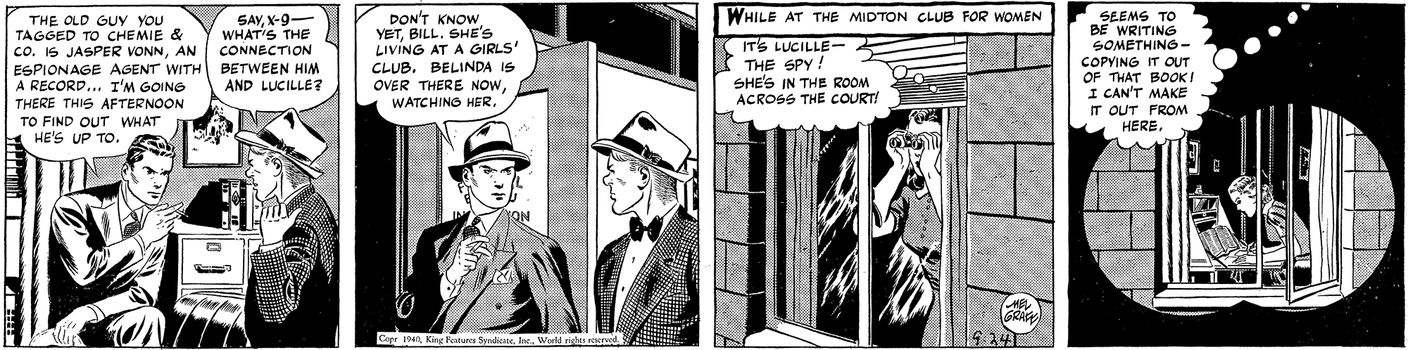 Secret Agent X-9 Comic Strip 1940-09-24 | Comics Kingdom