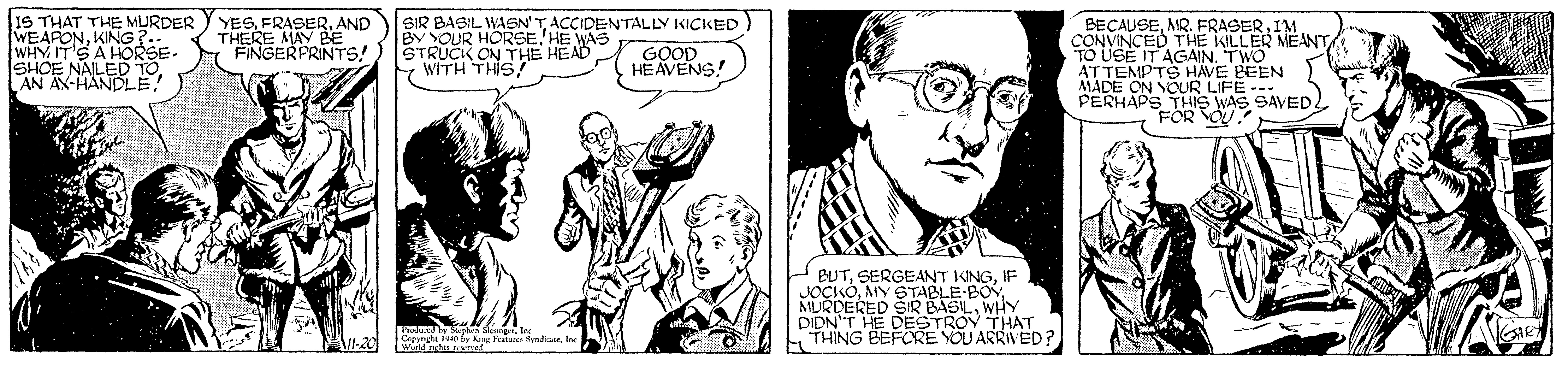 King of the Royal Mounted Comic Strip 1940-11-20 | Comics Kingdom