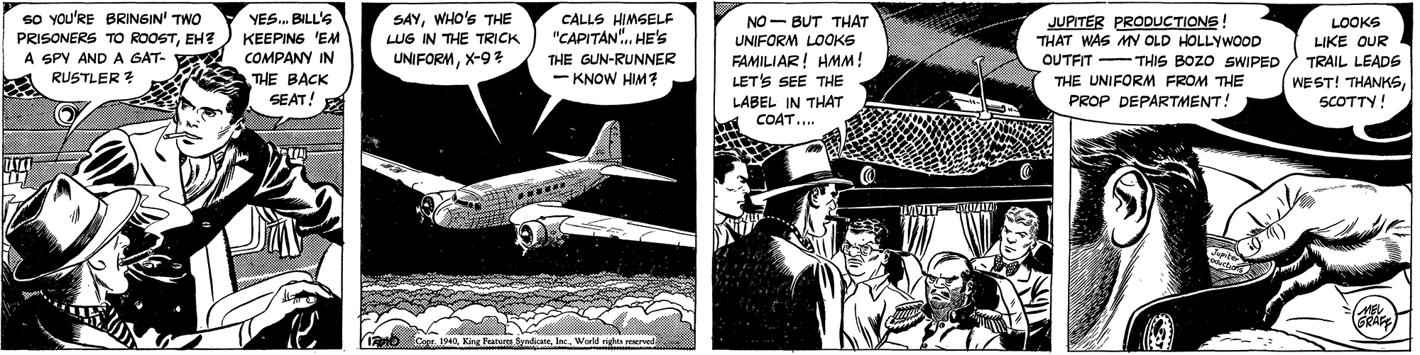 Secret Agent X-9 Comic Strip 1940-12-10 | Comics Kingdom