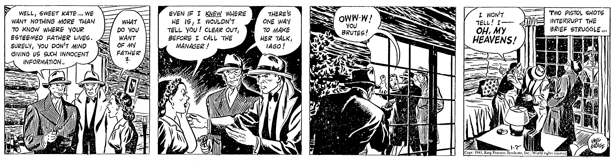 Secret Agent X-9 Comic Strip 1941-01-07 | Comics Kingdom