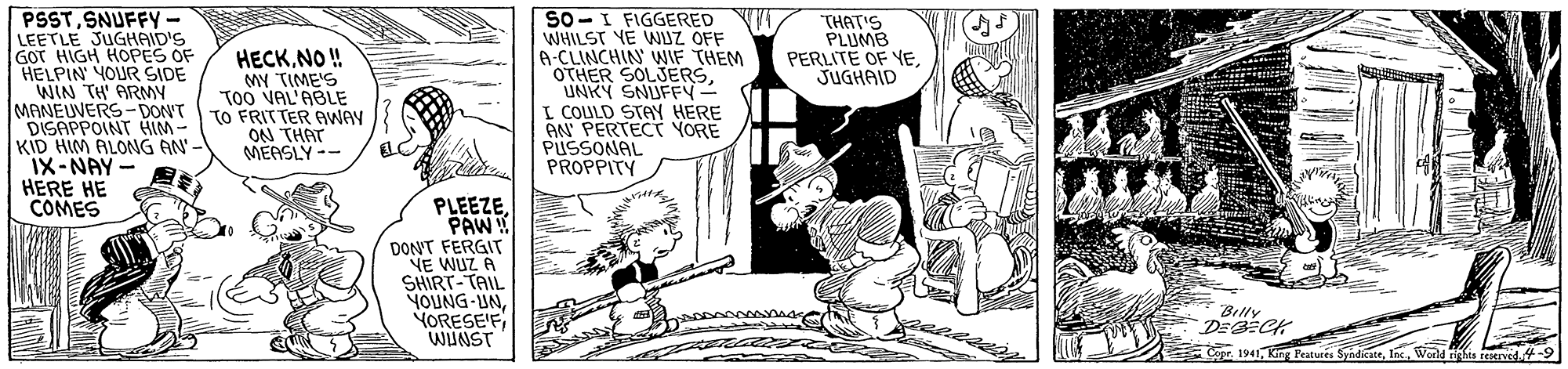 Barney Google And Snuffy Smith Vintage Comic Strip 1941-04-09 | Comics ...