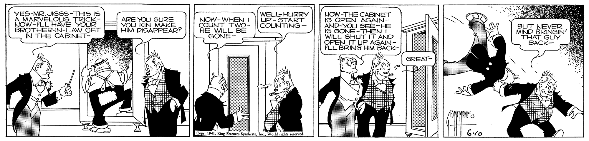 Bringing Up Father Comic Strip 1941-06-10 | Comics Kingdom