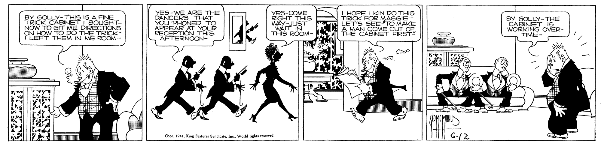 Bringing Up Father Comic Strip 1941-06-12 | Comics Kingdom