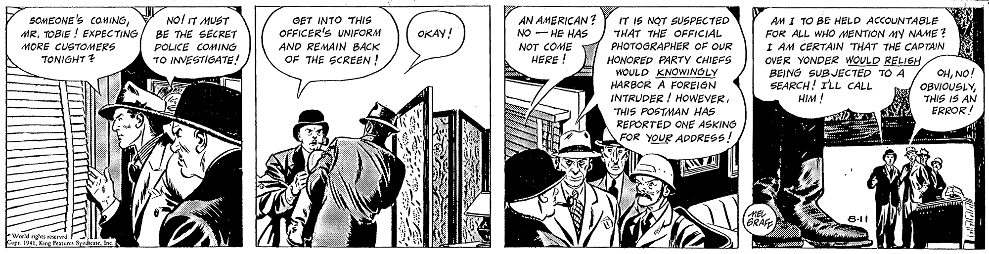 Secret Agent X-9 Comic Strip 1941-08-11 | Comics Kingdom
