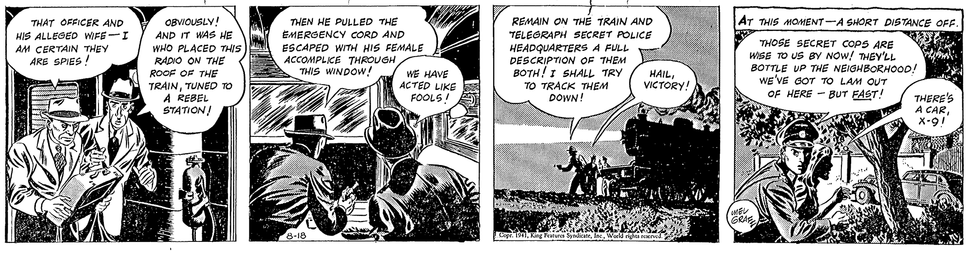 Secret Agent X 9 Comic Strip 1941 08 18 Comics Kingdom