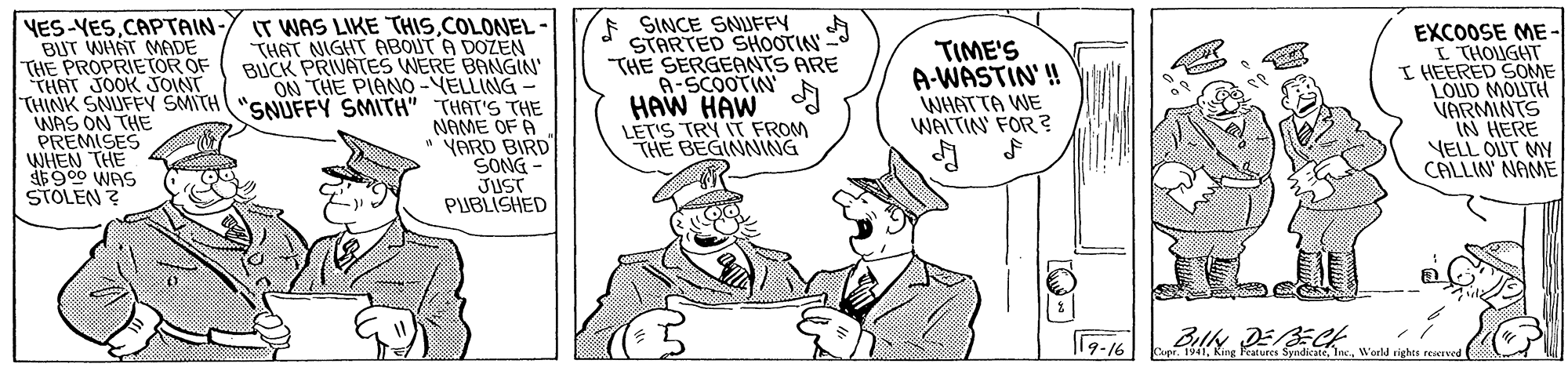 Barney Google And Snuffy Smith Vintage Comic Strip 1941-09-16 | Comics ...