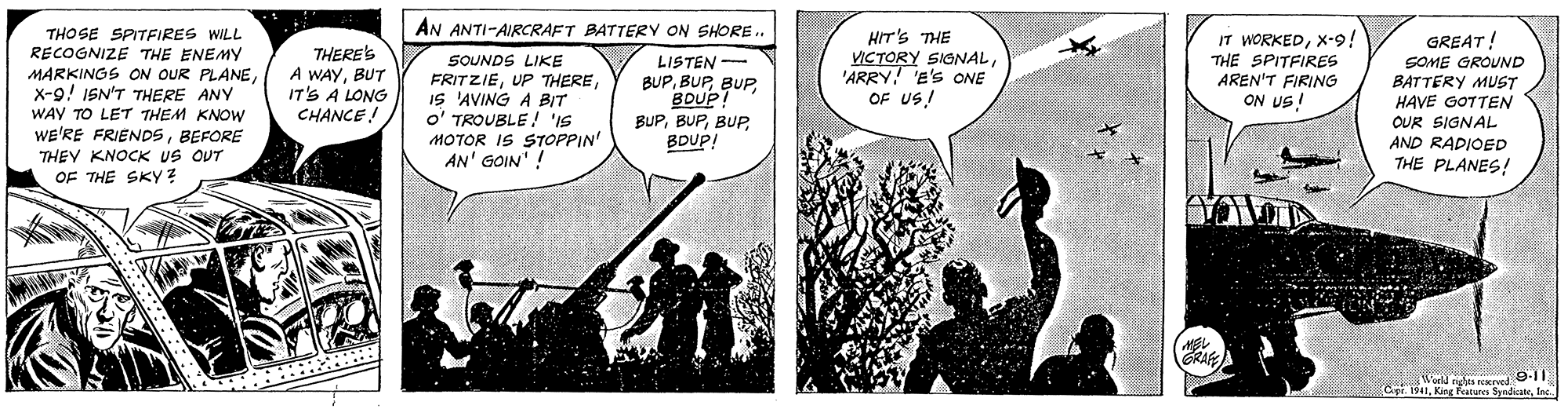 Secret Agent X-9 Comic Strip 1941-09-11 | Comics Kingdom