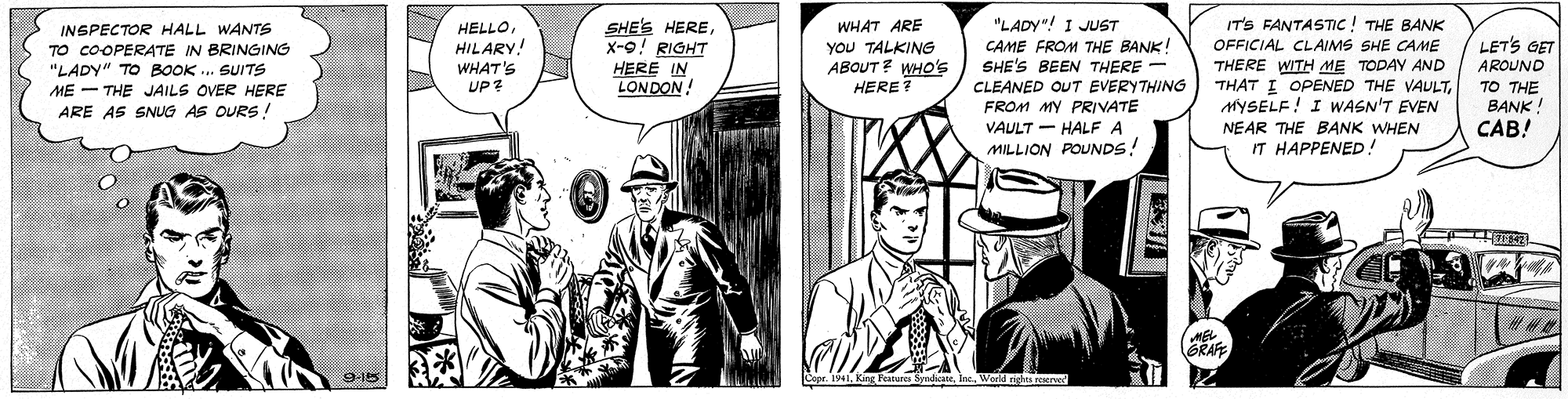 Secret Agent X-9 Comic Strip 1941-09-15 | Comics Kingdom