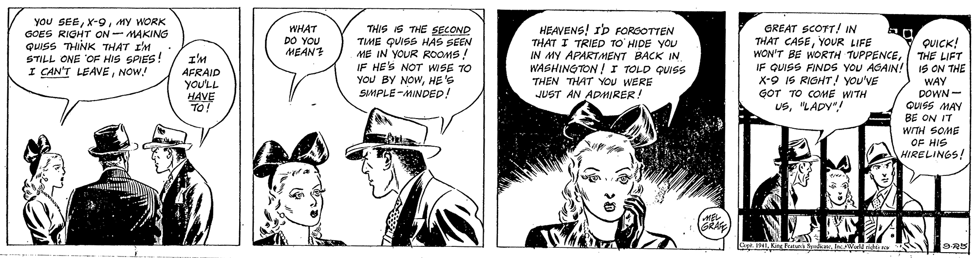 Secret Agent X-9 Comic Strip 1941-09-25 | Comics Kingdom