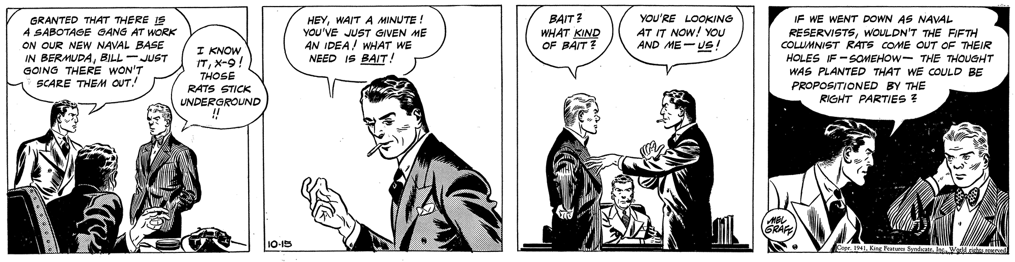 Secret Agent X-9 Comic Strip 1941-10-15 | Comics Kingdom