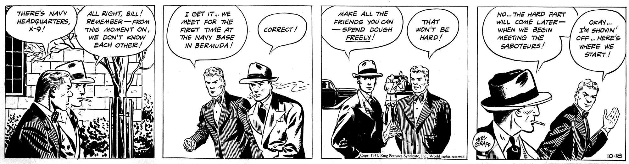 Secret Agent X-9 Comic Strip 1941-10-18 | Comics Kingdom
