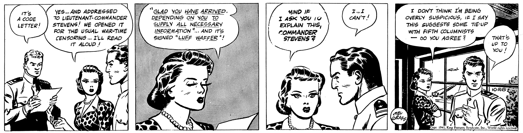 Secret Agent X-9 Comic Strip 1941-10-28 | Comics Kingdom