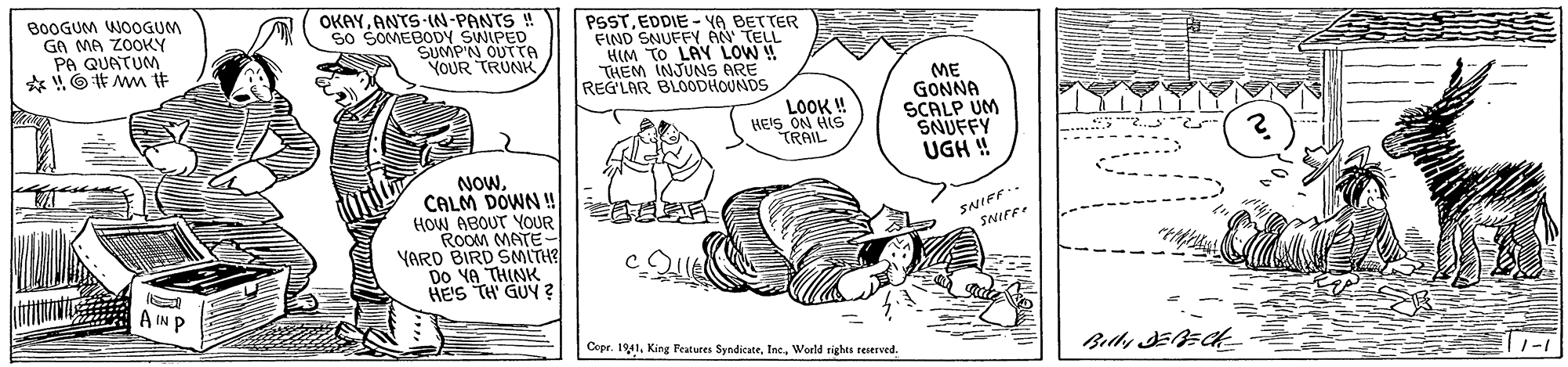 Barney Google And Snuffy Smith Vintage Comic Strip 1942-01-01 | Comics ...