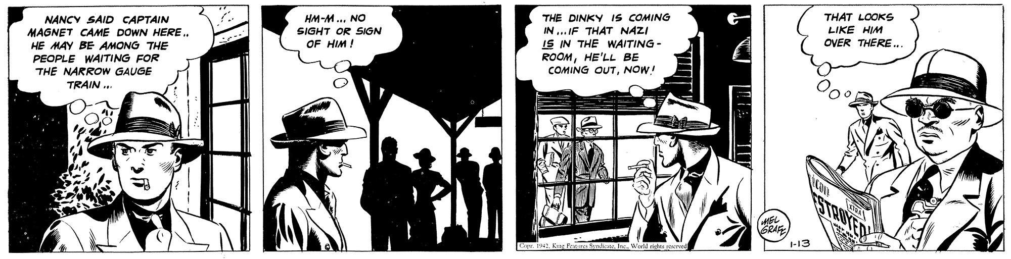 Secret Agent X-9 Comic Strip 1942-01-13 | Comics Kingdom