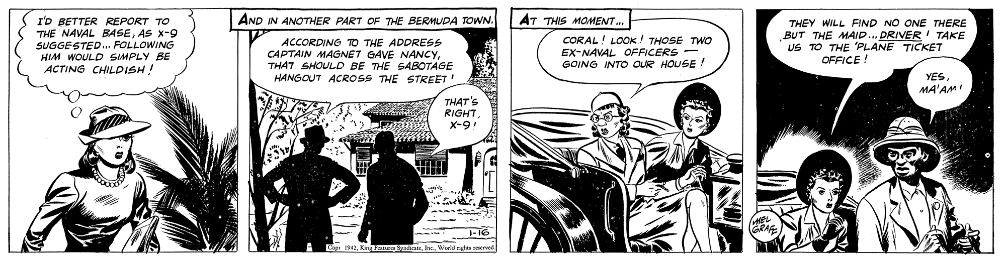 Secret Agent X-9 Comic Strip 1942-01-16 | Comics Kingdom