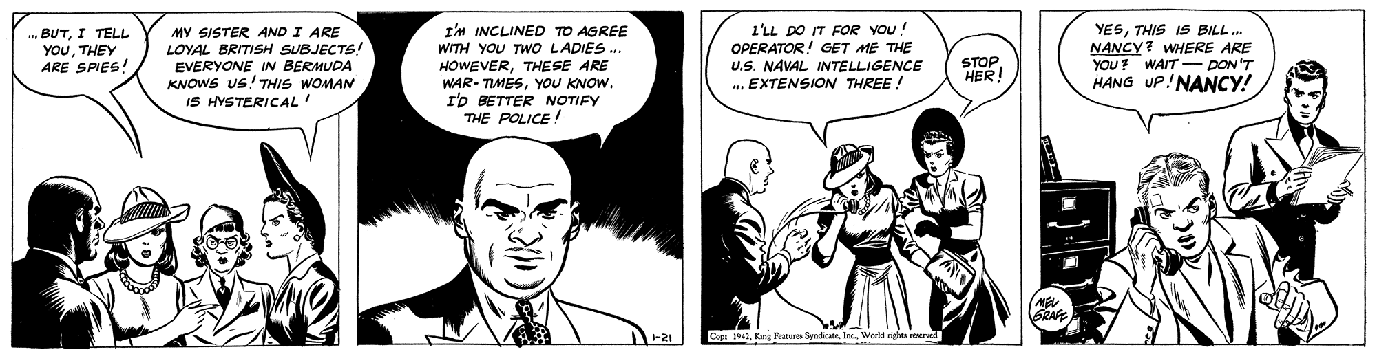 Secret Agent X-9 Comic Strip 1942-01-21 | Comics Kingdom