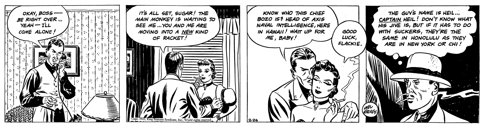 Secret Agent X-9 Comic Strip 1942-02-26 | Comics Kingdom
