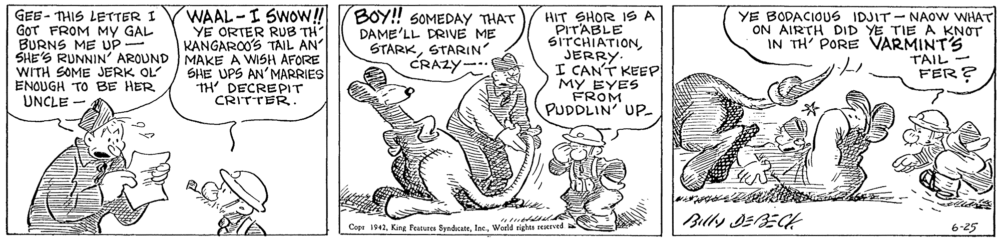 Barney Google And Snuffy Smith Vintage Comic Strip 1942-06-25 | Comics ...