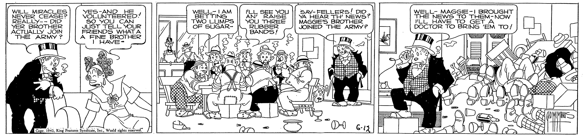 Bringing Up Father Comic Strip 1942-06-12 | Comics Kingdom