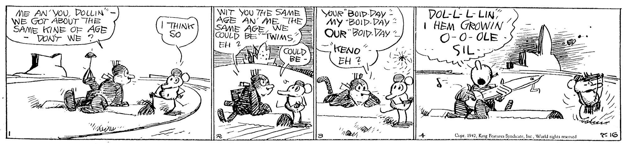 Krazy Kat Comic Strip 1942-07-16 | Comics Kingdom