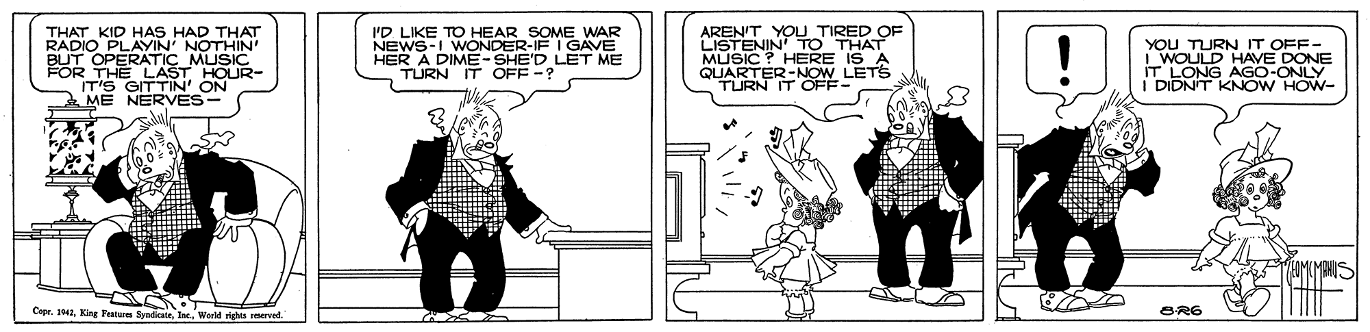 Bringing Up Father Comic Strip 1942-08-26 | Comics Kingdom