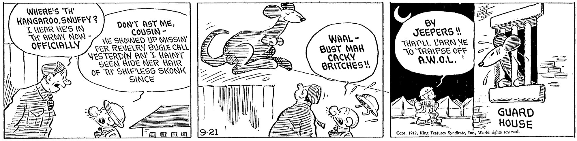 Barney Google And Snuffy Smith Comic Strip 1942-09-21 | Comics Kingdom
