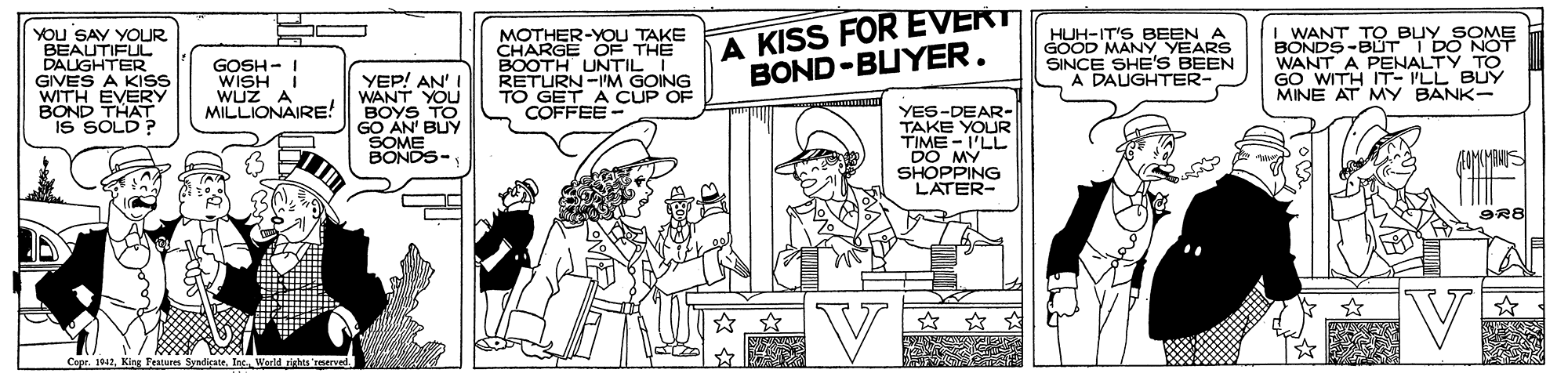 Bringing Up Father Comic Strip 1942-09-28 | Comics Kingdom