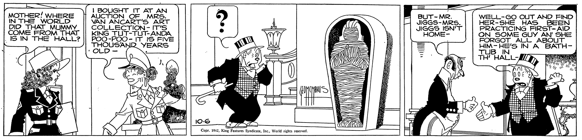 Bringing Up Father Comic Strip 1942-10-06 | Comics Kingdom