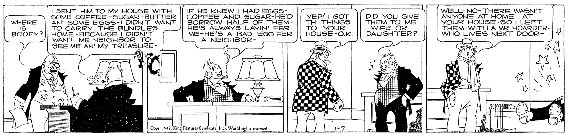 Bringing Up Father Comic Strip 1943-01-07 | Comics Kingdom