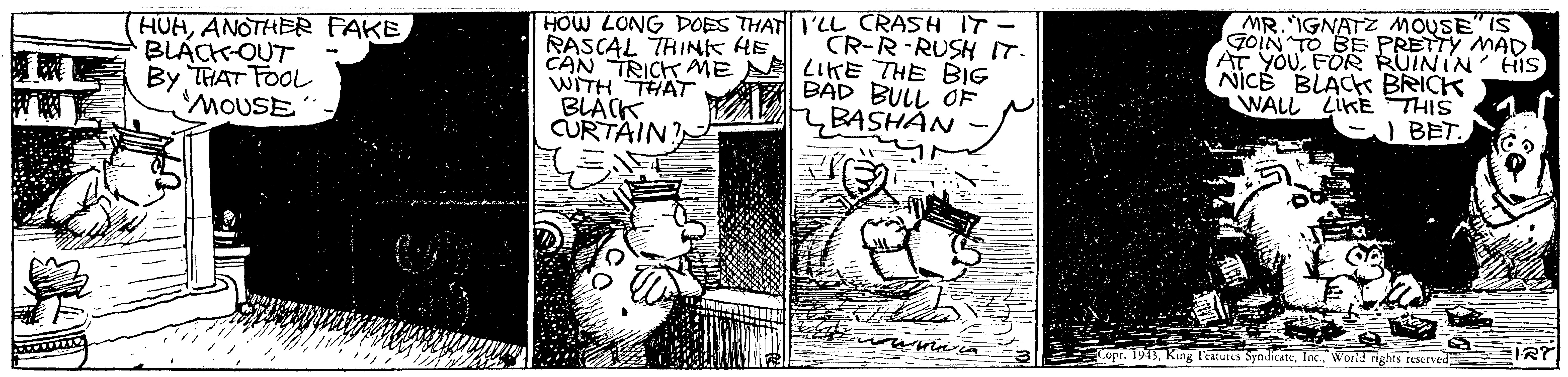 Krazy Kat Comic Strip 1943-01-27 | Comics Kingdom