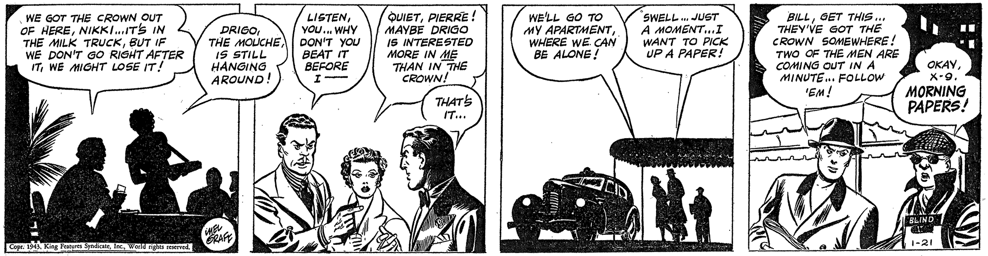 Secret Agent X-9 Comic Strip 1943-01-21 | Comics Kingdom
