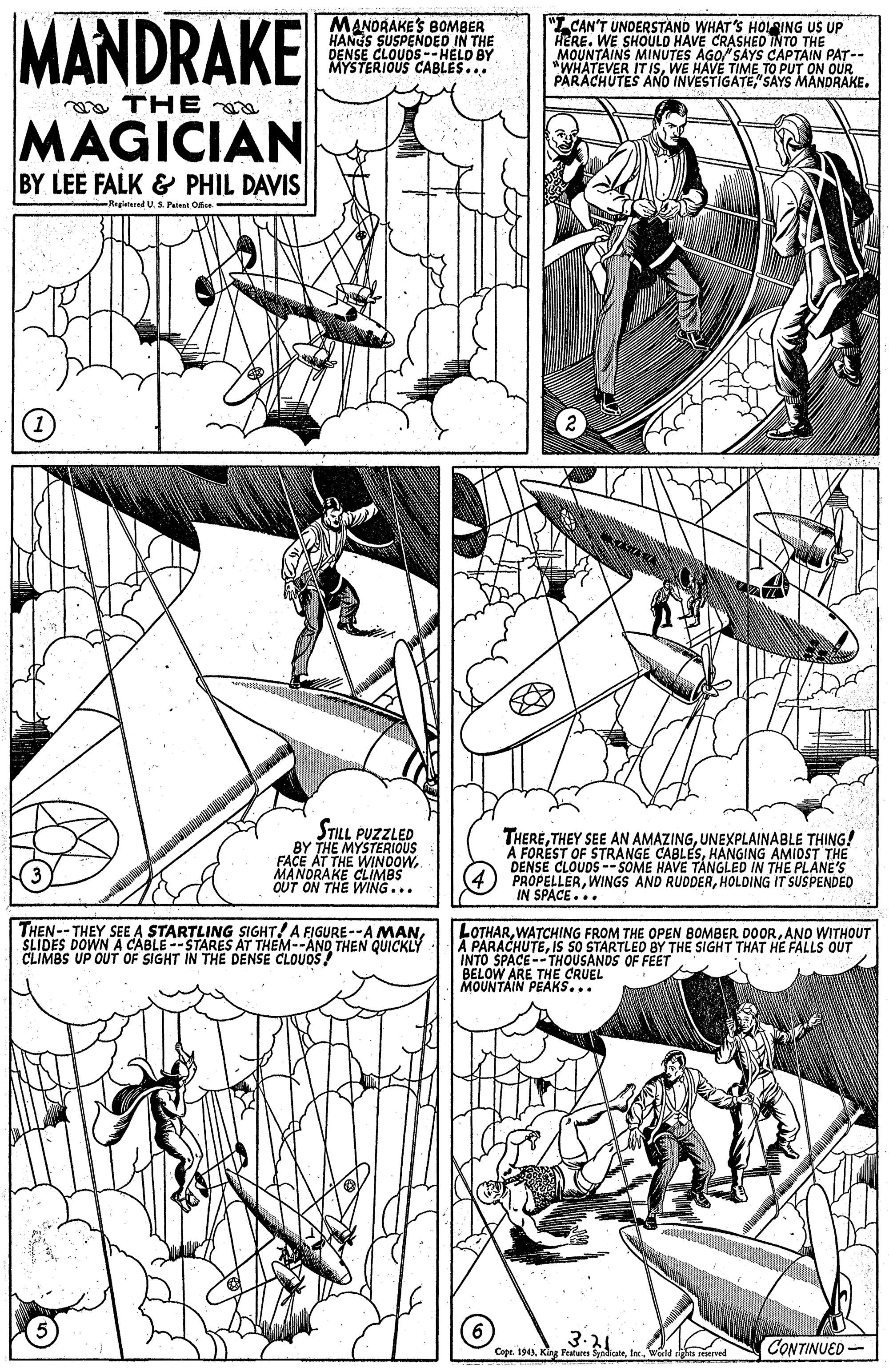 Mandrake The Magician Vintage Sundays Comic Strip 1943-03-21 | Comics ...