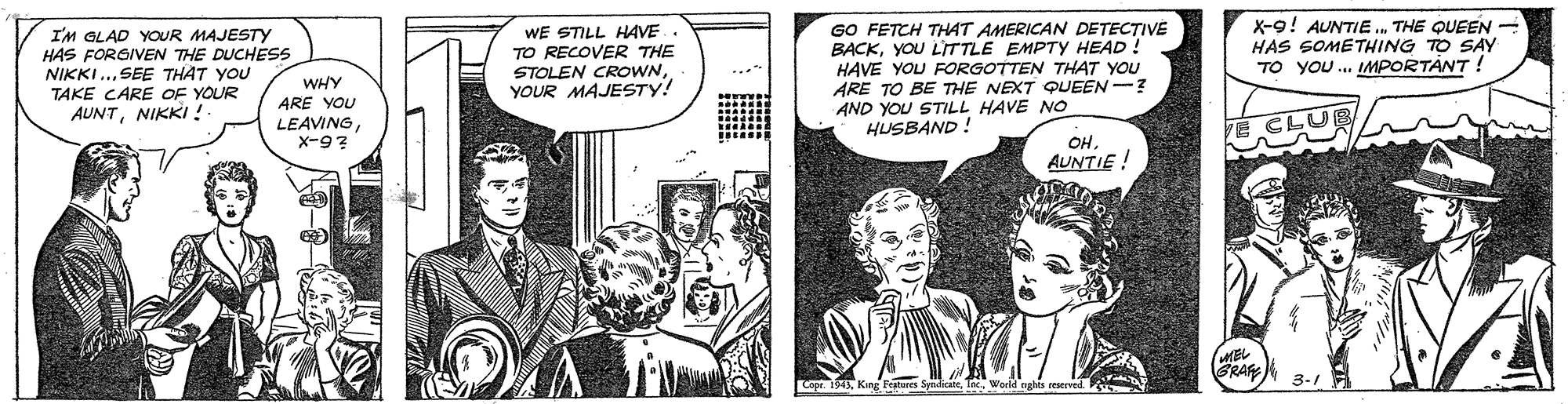 Secret Agent X-9 Comic Strip 1943-03-01 | Comics Kingdom