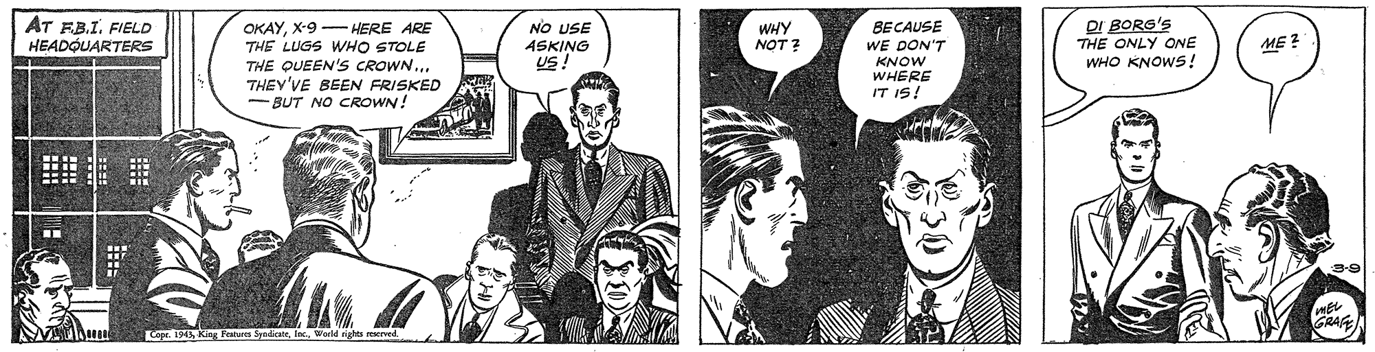 Secret Agent X-9 Comic Strip 1943-03-09 | Comics Kingdom