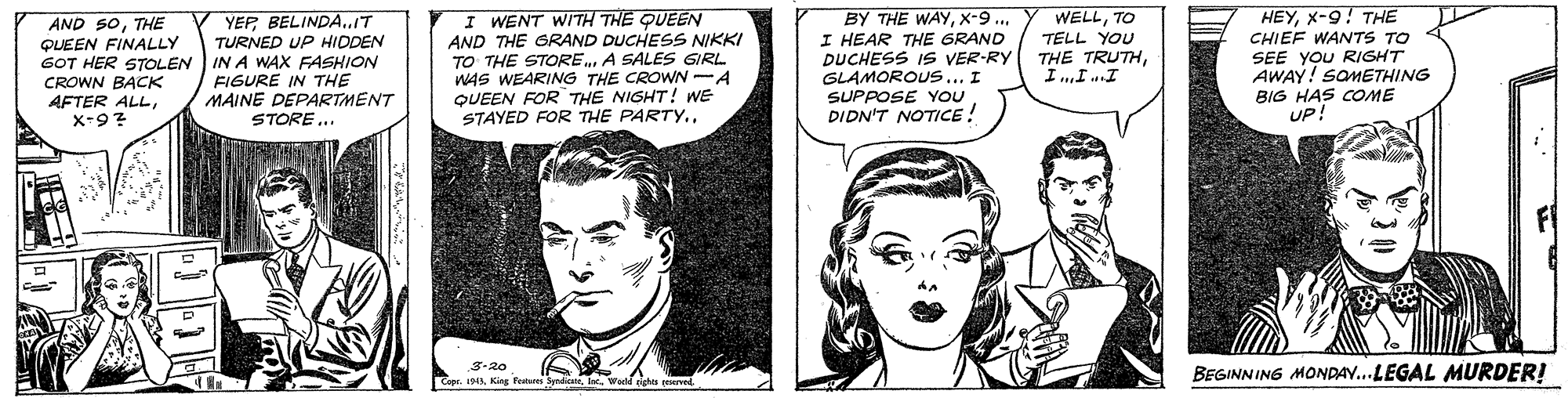 Secret Agent X-9 Comic Strip 1943-03-20 | Comics Kingdom