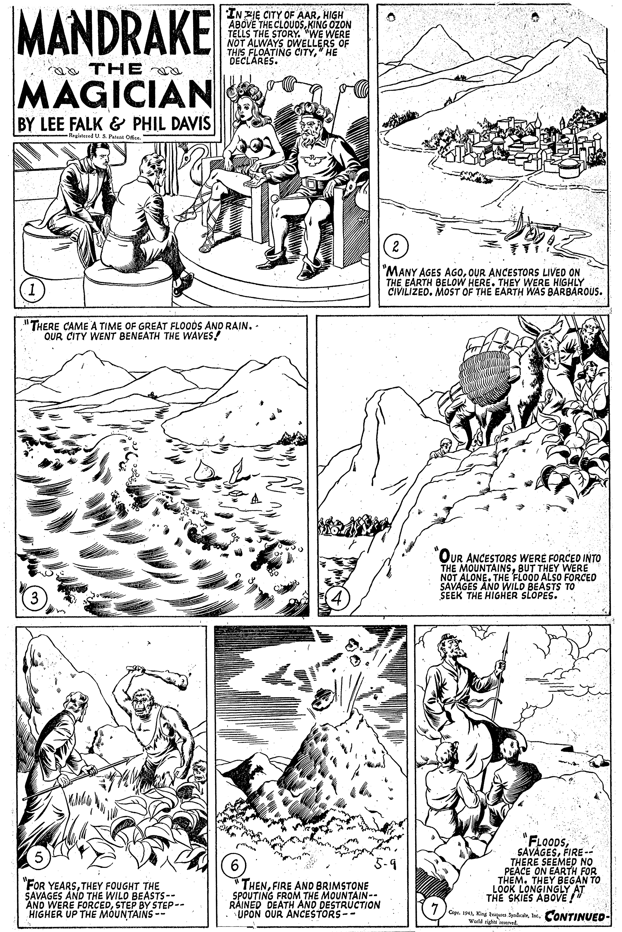 Mandrake The Magician Vintage Sundays Comic Strip 1943-05-09 | Comics ...