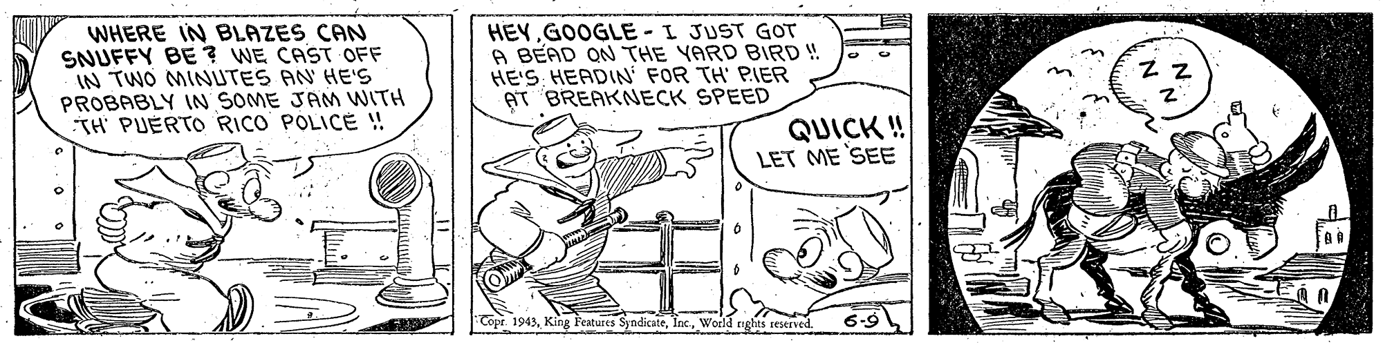 Barney Google And Snuffy Smith Vintage Comic Strip 1943-06-09 | Comics ...