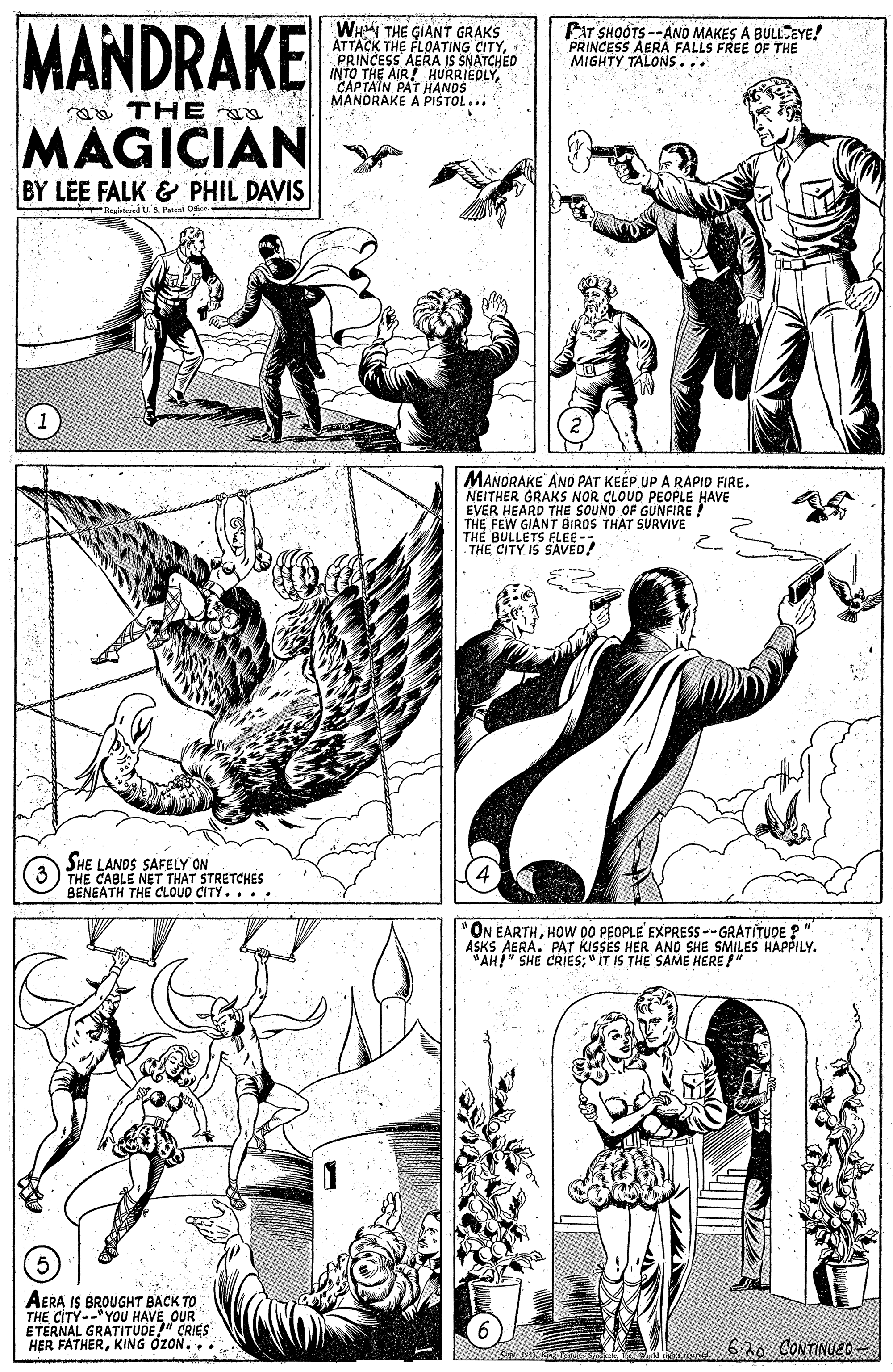 Mandrake The Magician Vintage Sundays Comic Strip 1943-06-20 | Comics ...