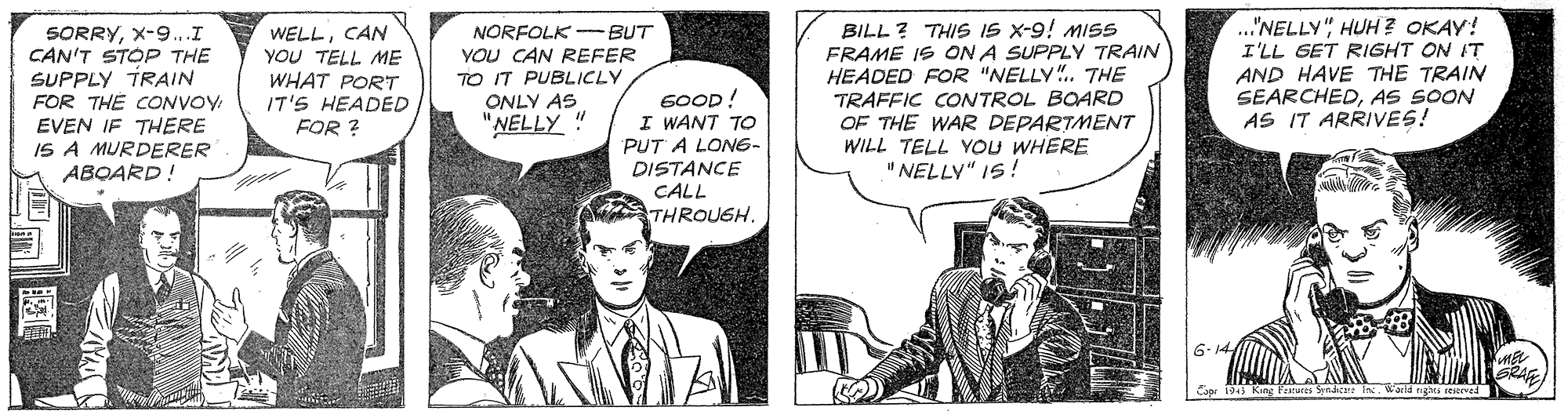 Secret Agent X-9 Comic Strip 1943-06-14 | Comics Kingdom