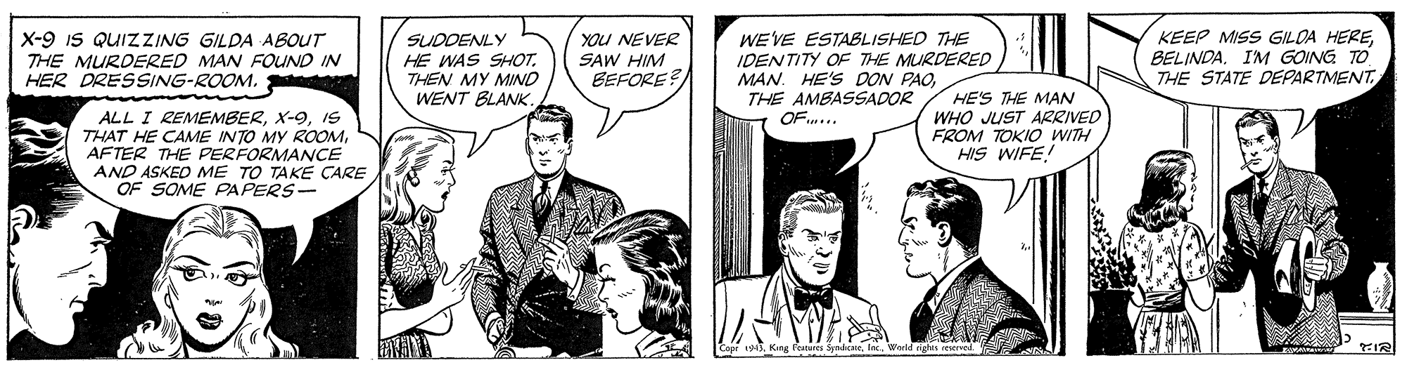 Secret Agent X-9 Comic Strip 1943-07-12 | Comics Kingdom