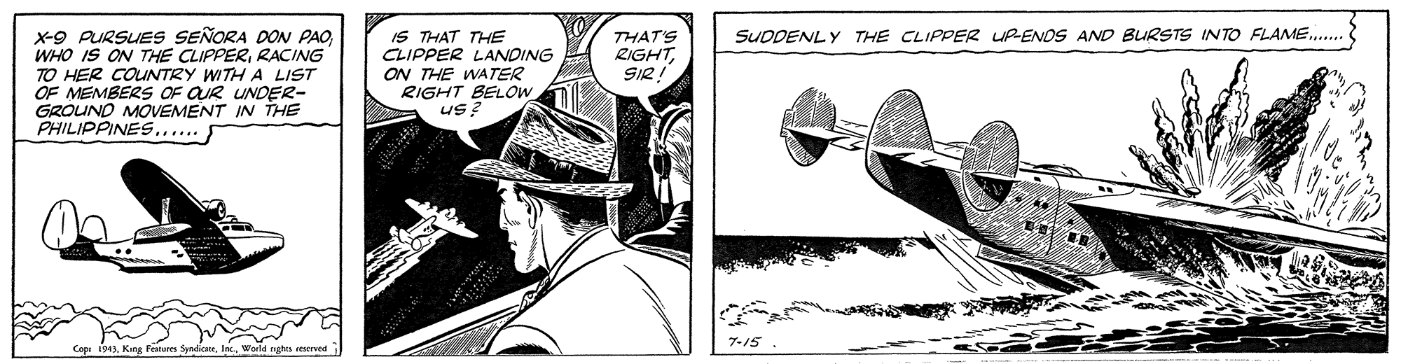 Secret Agent X-9 Comic Strip 1943-07-15 | Comics Kingdom