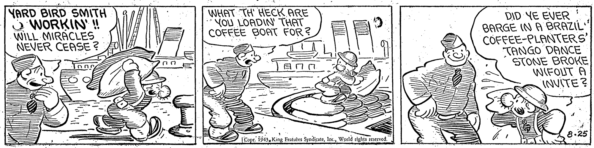 Barney Google And Snuffy Smith Vintage Comic Strip 1943-08-25 | Comics ...