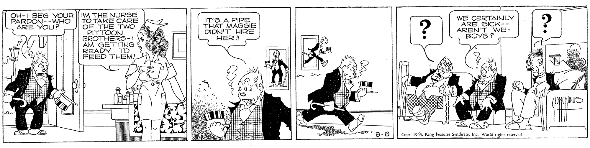 Bringing Up Father Comic Strip 1943-08-06 | Comics Kingdom