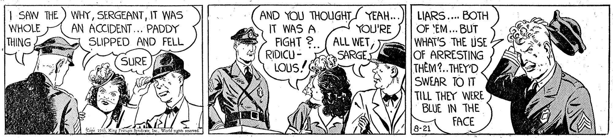 Radio Patrol Comic Strip 1943-08-21 | Comics Kingdom
