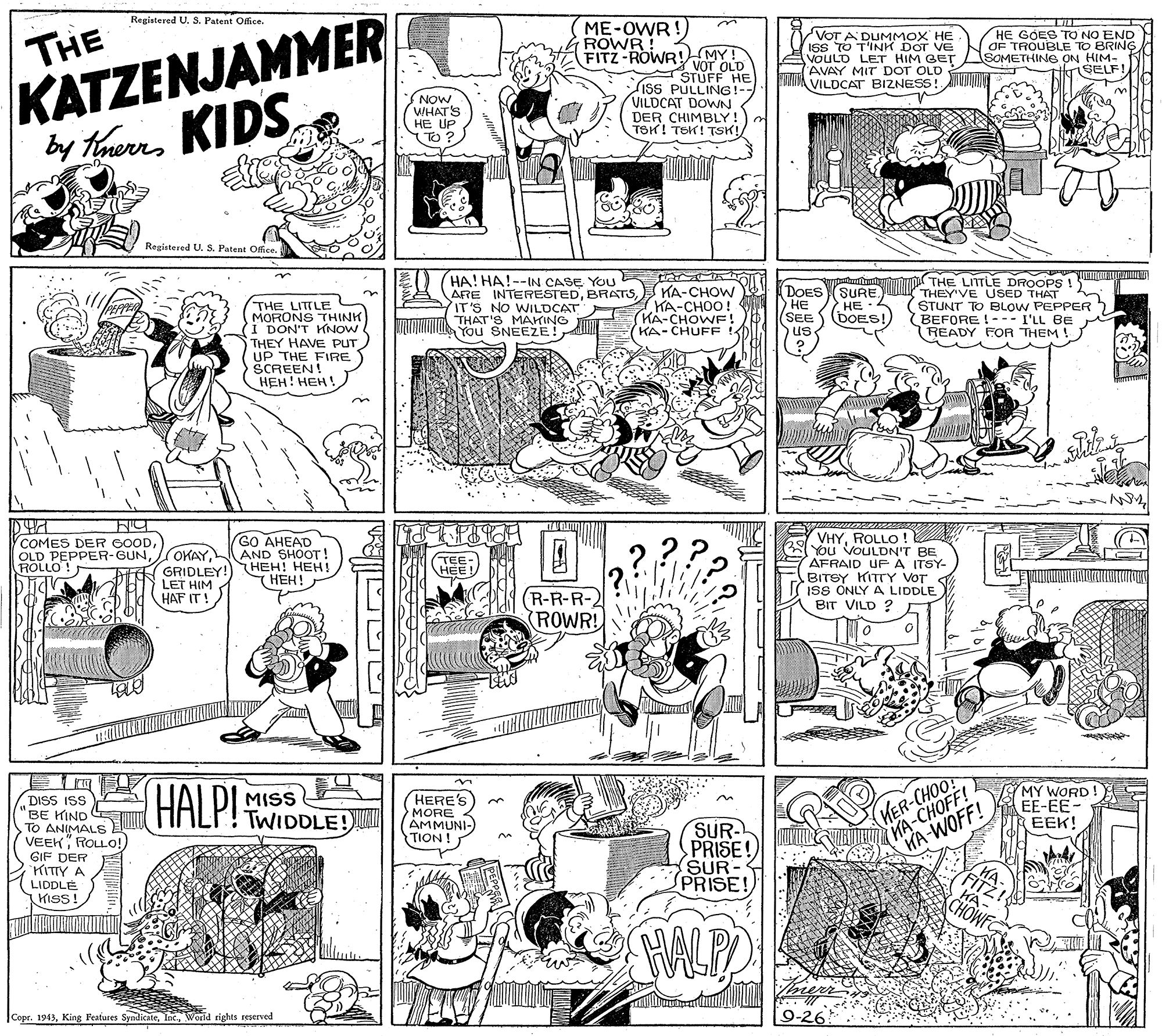 Katzenjammer Kids Vintage Sundays Comic Strip 1943-09-26 | Comics Kingdom