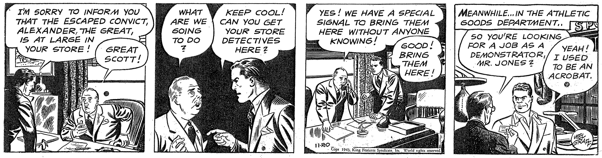 Secret Agent X-9 Comic Strip 1943-11-20 | Comics Kingdom